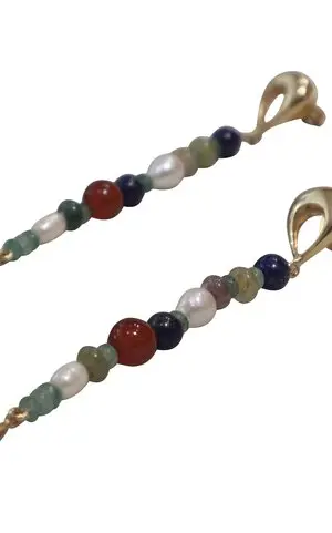AYSHA BILGRAMI 24k Vermeil Milpa Drop Earrings