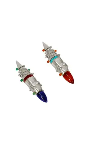 AYSHA BILGRAMI Sterling Saurio Earrings