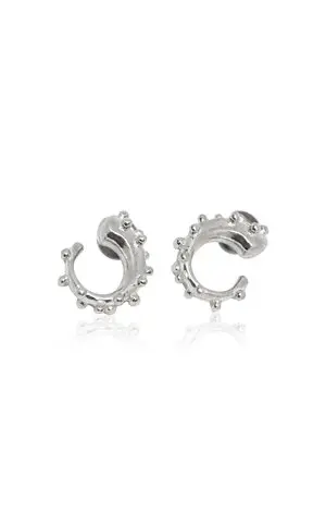 AYSHA BILGRAMI Sterling Tonka Hoop Earrings - Silver