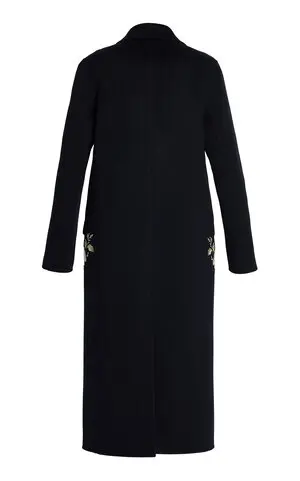 Erdem Embroidered Double-face Wool Coat