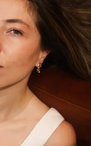 AYSHA BILGRAMI 24k Vermeil Double Grano Earrings