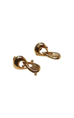 AYSHA BILGRAMI 24k Vermeil Double Grano Earrings
