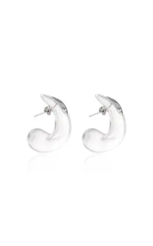 MAZ MANUELA ÁLVAREZ Sterling Medium Drop Glass Earrings - Silver