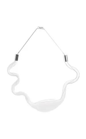 MAZ MANUELA ÁLVAREZ Sterling Organic Glass Necklace - Silver