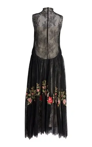 Erdem Embroidered Lace Maxi Dress