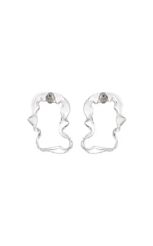 MAZ MANUELA ÁLVAREZ Sterling Glass Hoop Earrings