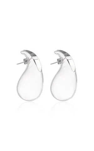 MAZ MANUELA ÁLVAREZ Sterling Large Drop Glass Earrings - Silver
