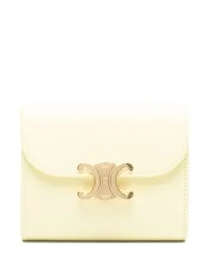 Celine Triomphe Small Leather Flap Wallet - Multicolor