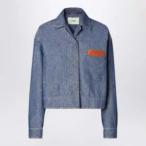 Fendi Navy Chambray Jacket - Blue
