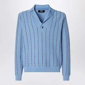 Fendi Light Cotton Knit Jumper - Blue