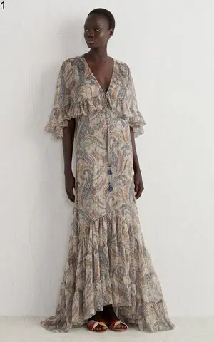 Etro Ruffled Silk-blend Maxi Dress