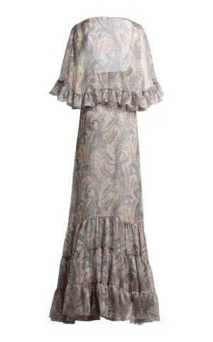 Etro Ruffled Silk-blend Maxi Dress