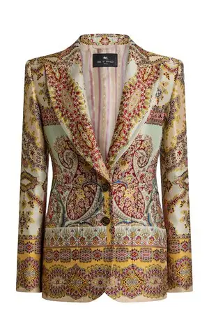Etro Patterened Cotton-blend Blazer - Multi