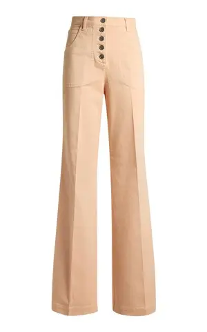 Etro High-rise Stretch-denim Flared Jeans - Light Pink
