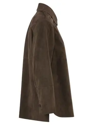 Max Mara Suede Shirt With Silk Lining