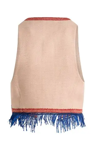Etro Fringed Leather Vest