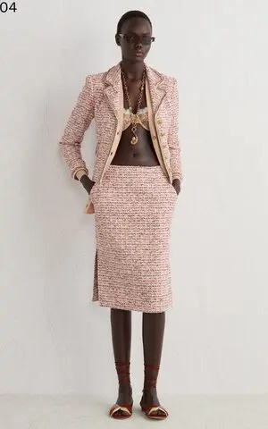 Etro Low-rise Tweed Knee-length Skirt