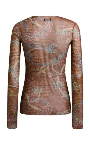 Etro Printed Long-sleeve Top