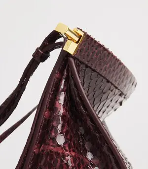 Alaïa Medium Snakeskin Le Click East West Shoulder Bag