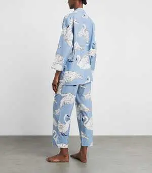 Olivia Von Halle Cotton-silk Casablanca Laia Pyjama Set