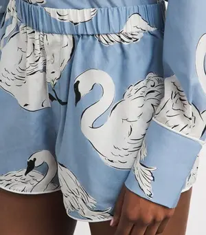 Olivia Von Halle Cotton-silk Lucia Laia Short Pyjama Set