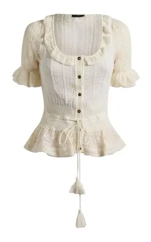 Etro Tie-detailed Knit Top - Ivory