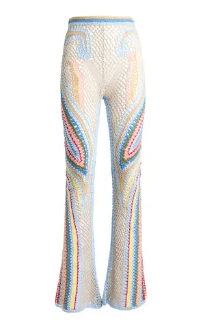 Etro Patterned Cotton Flared Pants - Multi