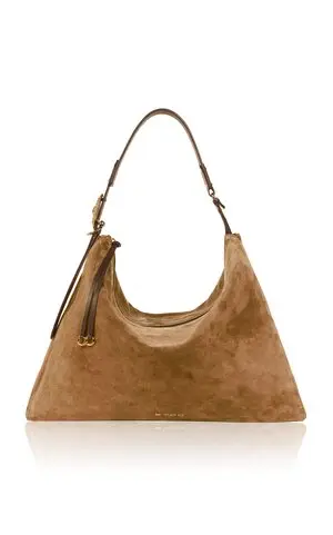 Etro Large Suede Hobo Shoulder Bag - Brown