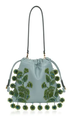 Etro Small Leather Kalispera Shoulder Bag - Blue