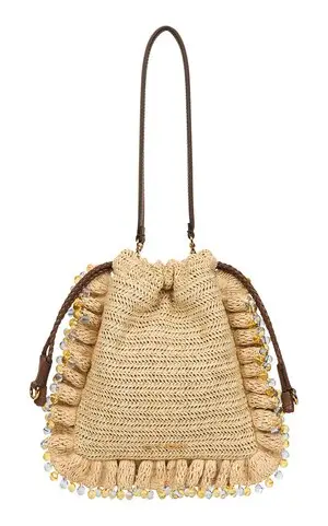 Etro Small Raffia Kalispera Shoulder Bag