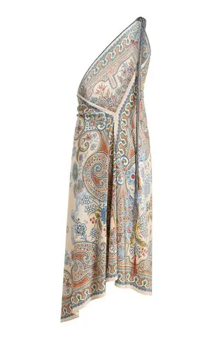 Etro One-shoulder Silk Midi Dress