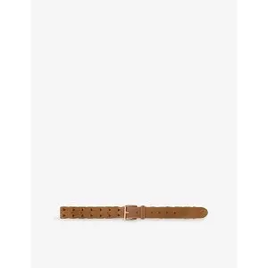 Maje Braided Suede Belt - Camel