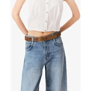 Maje Braided Suede Belt