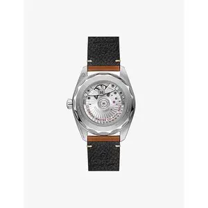 Omega Seamaster Railmaster Stainless Steel Automatic Watch With Leather Strap