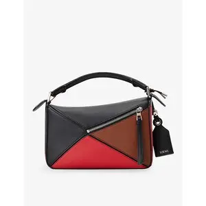Loewe Small Lion Intarsio Puzzle Leather Handbag