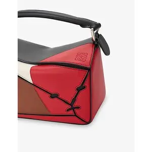 Loewe Small Lion Intarsio Puzzle Leather Handbag