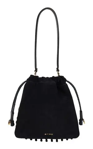 Etro Small Kalispera Shoulder Bag With Fringes And Studs