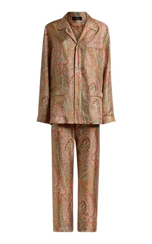 Etro Printed Silk Pajama Pants - Multi