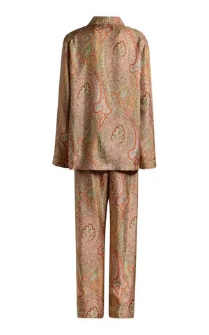 Etro Printed Silk Pajama Pants