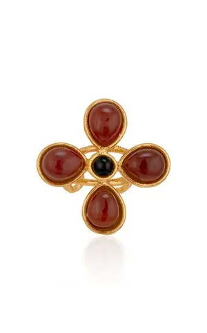 Sylvia Toledano Gold Plated Pansy Ring - Multi
