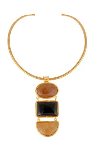 Sylvia Toledano Gold Plated Torque3 Necklace - Multi