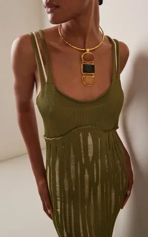 Sylvia Toledano Gold Plated Torque3 Necklace