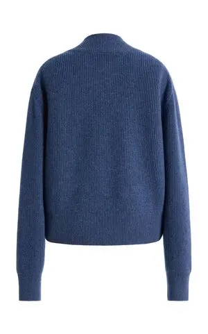 Brandon Maxwell Maris V-neck Cashmere Sweater - Blue