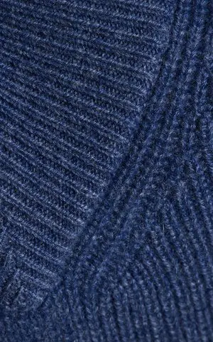 Brandon Maxwell Maris V-neck Cashmere Sweater - Blue