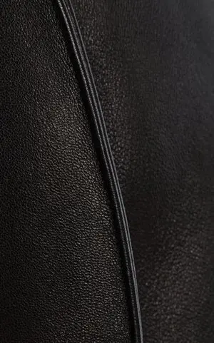 Brandon Maxwell Murphy Lamb Leather Pencil Skirt