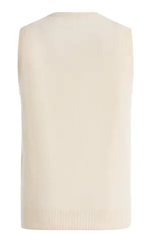Brandon Maxwell Blythe Knit Cashmere-silk Tank Top - Ivory