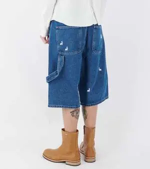 CARNE BOLLENTE Embroidered Denim Shorts