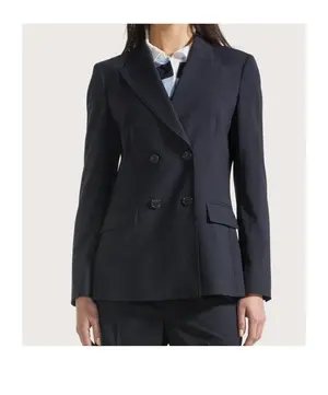 Seventy Double-breasted Jacket In Stretch Cool Wool