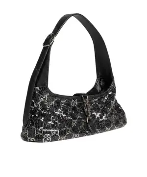 Gucci Jackie Slim Evening Bag - Black/silver