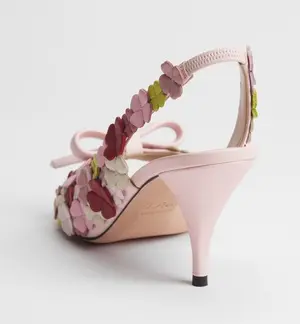 Dior Bow Heeled Slingback Sandal